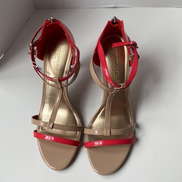 Shoes | Women Sandals Size 9 Tan And Red | Poshmark